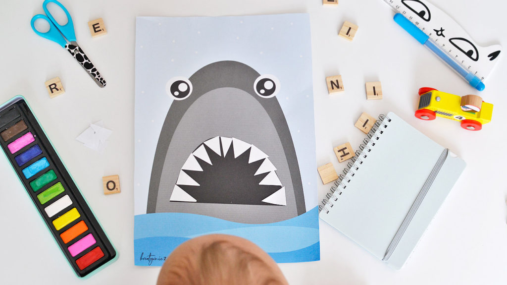 Zęby rekina - Letnie prace plastyczne dla dzieci pomysły