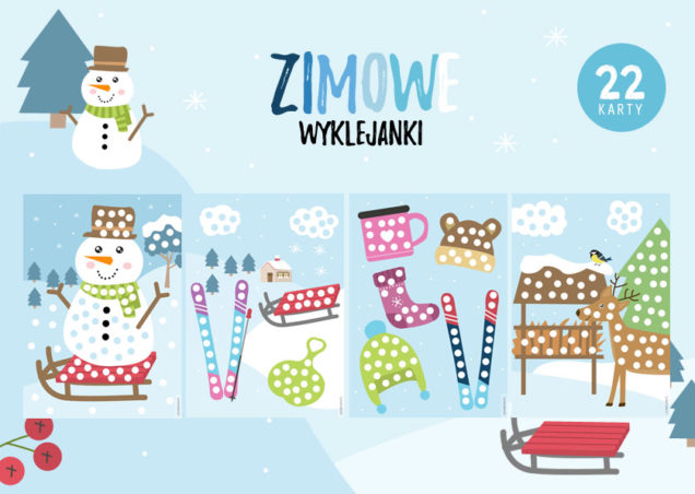 Zimowe karty pracy do druku - 92 zimowe zadania do druku